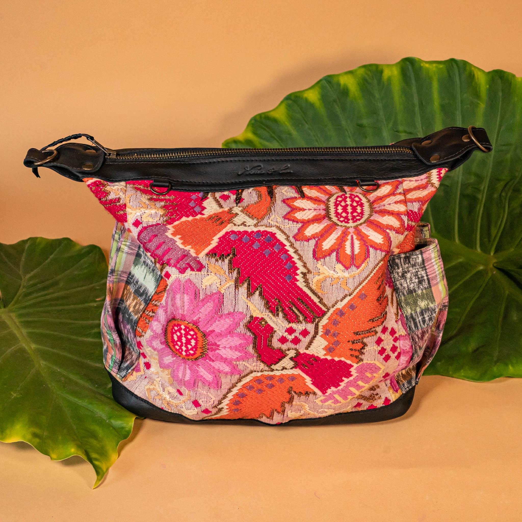 BEATRIZ MCDB + DIAMANTE STRAP - OOAK HUIPIL - BLACK - NO. 16031 – Nena & Co.