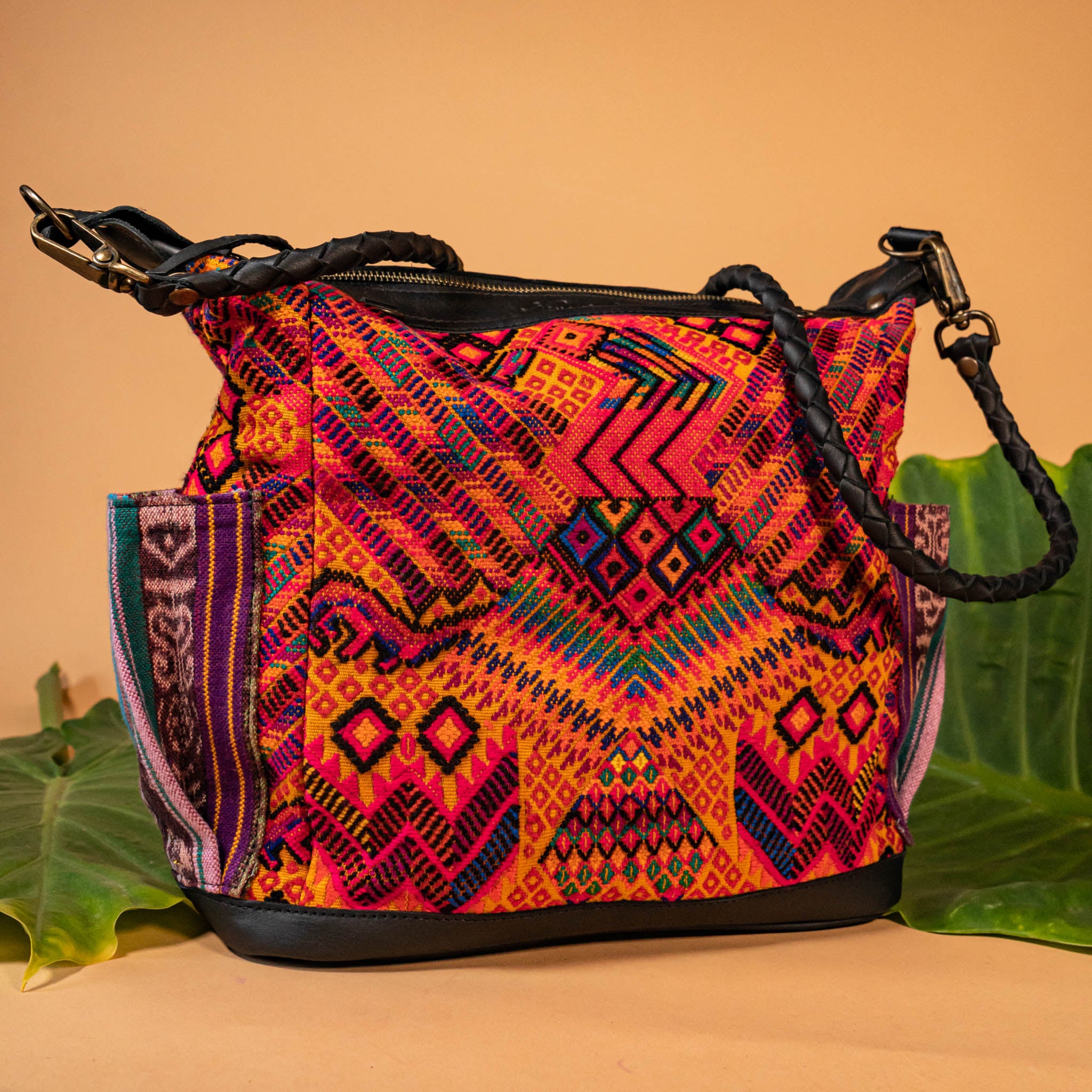 BEATRIZ MCDB + DIAMANTE STRAP - OOAK HUIPIL - BLACK - NO. 16030 – Nena & Co.