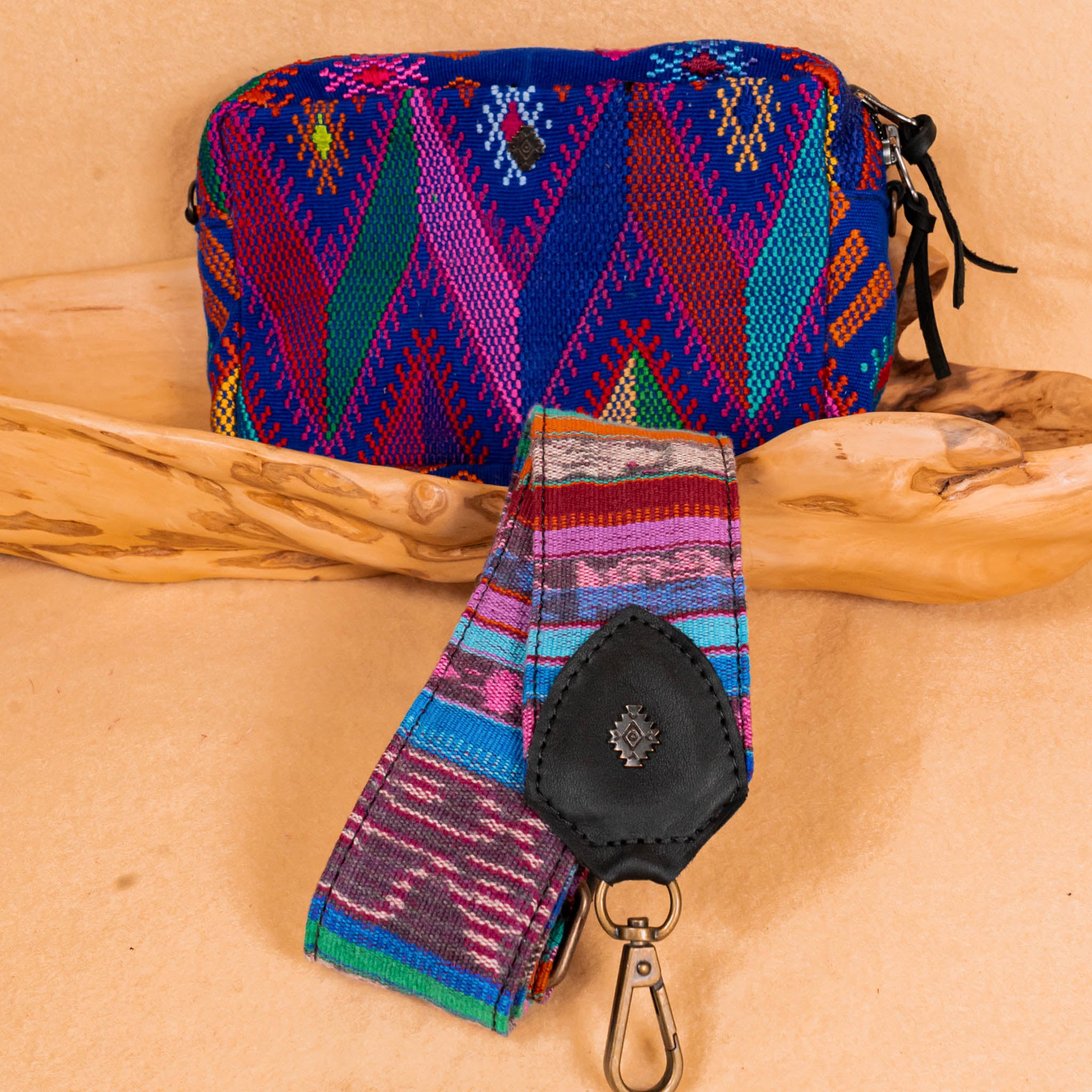WANDER CROSSBODY BAG + STRAP SET - OOAK HUIPIL & CORTE - BLACK - NO. 1 ...