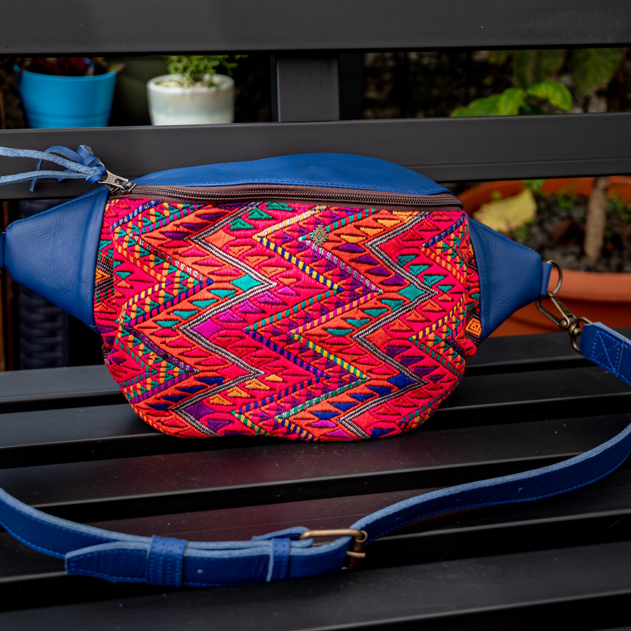 EL DON MANNY PACK - OOAK HUIPIL - COBALT - NO. 18060 – Nena & Co.